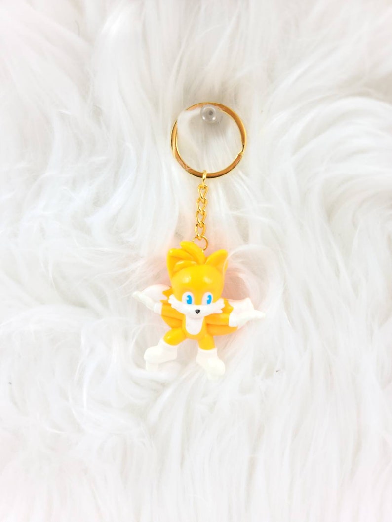 3 One of a Kind Sega Sonic the Hedgehog Knuckles and Tails Keychains ...