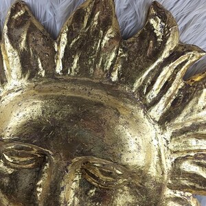 Vintage 33in Gold Sun Face Paper Mâche Sunburst Hanging Wall Decor - Etsy