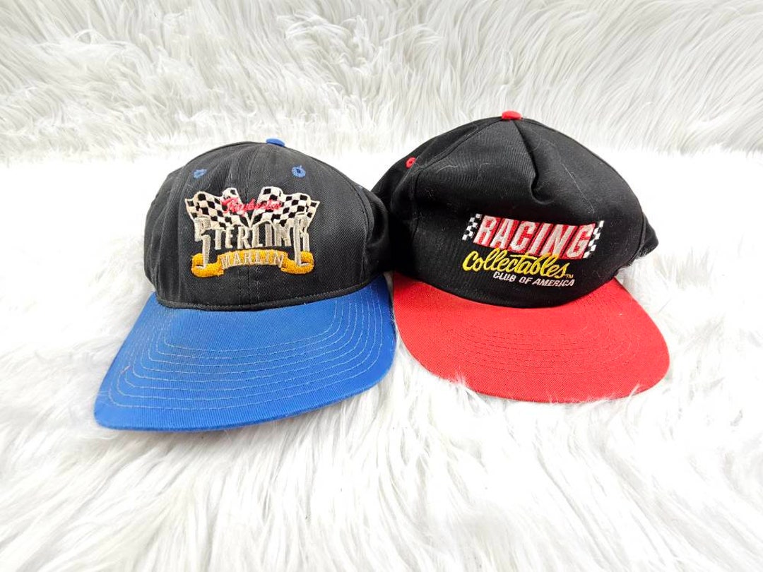 2 Vintage Racing Hats 90s Black and Red Racing Collectables Club of ...