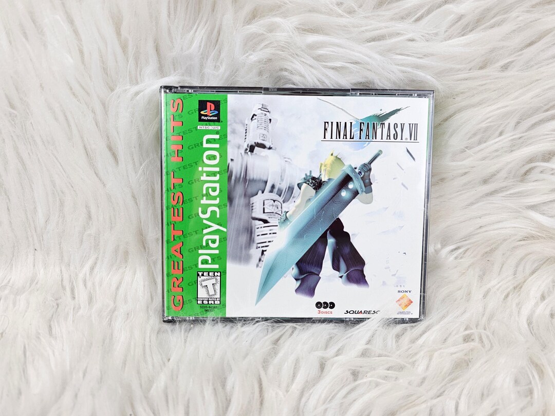 FFVII Final Fantasy VII 7 Green Label Greatest Hits playstation 1 PS1 ...