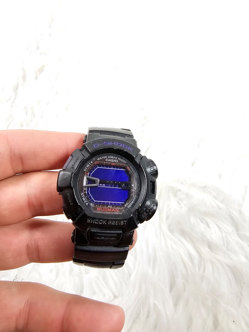 Casio G-shock MUDMAN Black Purple Digital G-9000BP Rare Mens Watch ...