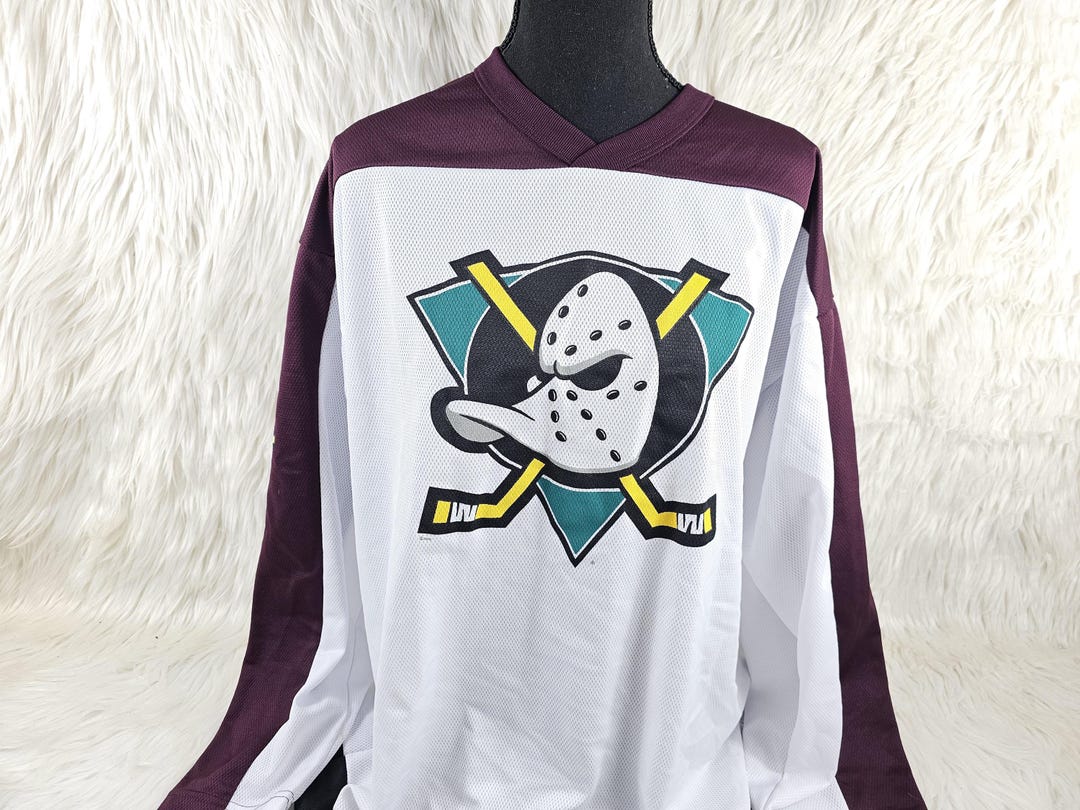 Super Rare Vintage off the Bench NHL Anaheim Mighty Ducks Hockey Jersey ...