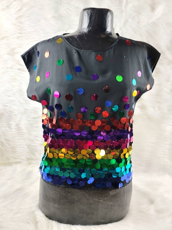 psychedelic rainbow sequin - Gem