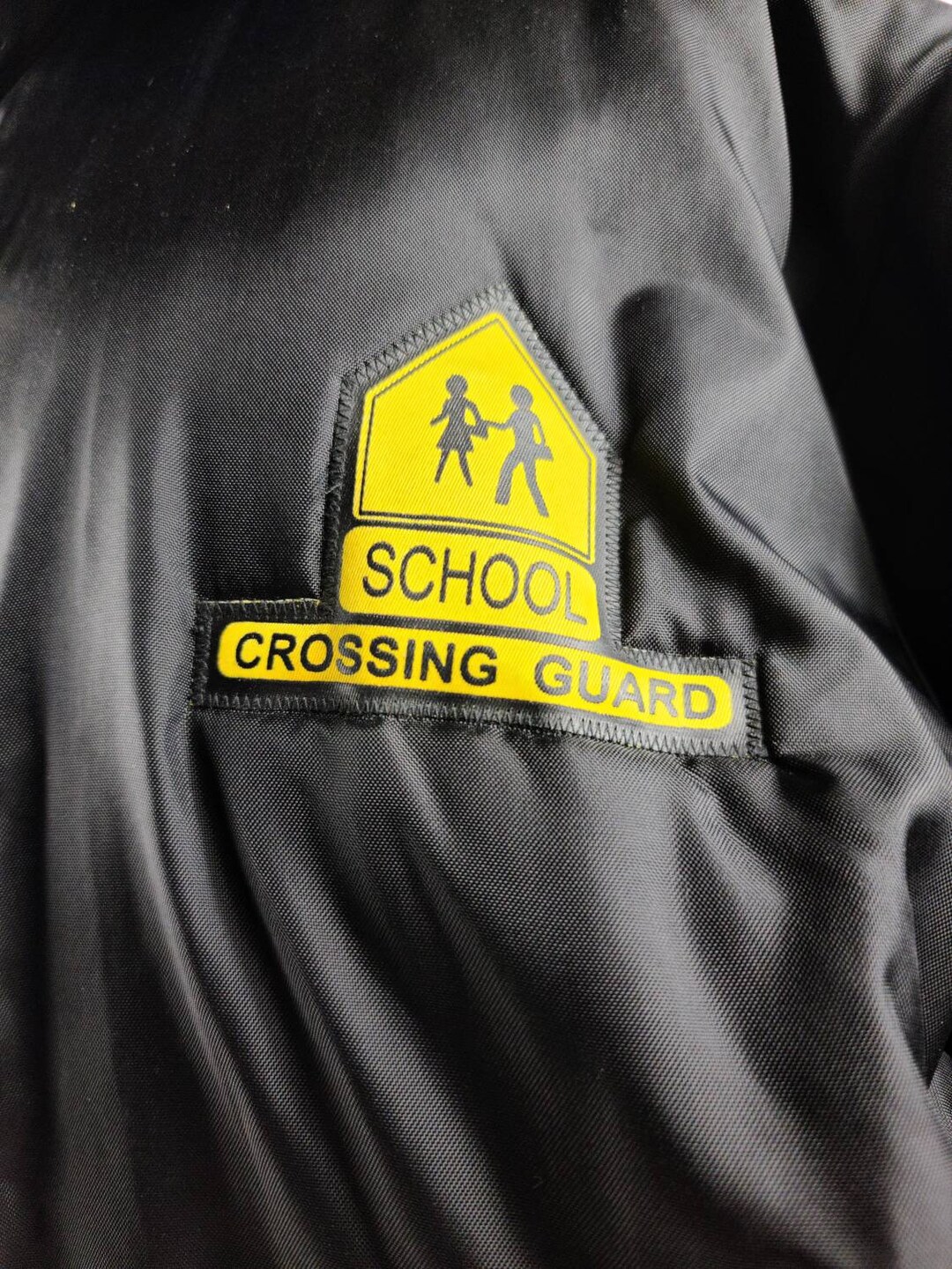 Vintage School Crossing Guard Jacket Black Winter Coat Cross - Etsy