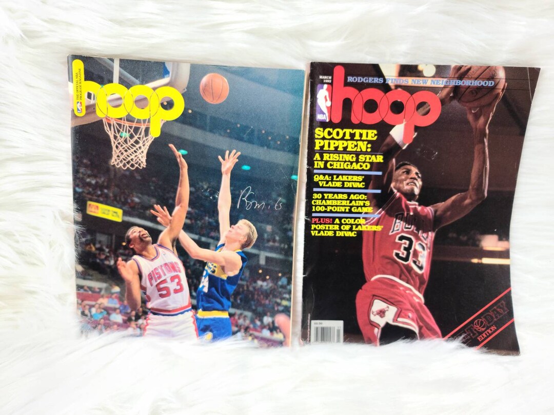 2 Hoop Magazines - 1989 the Official NBA Program and March 1992 Scottie ...