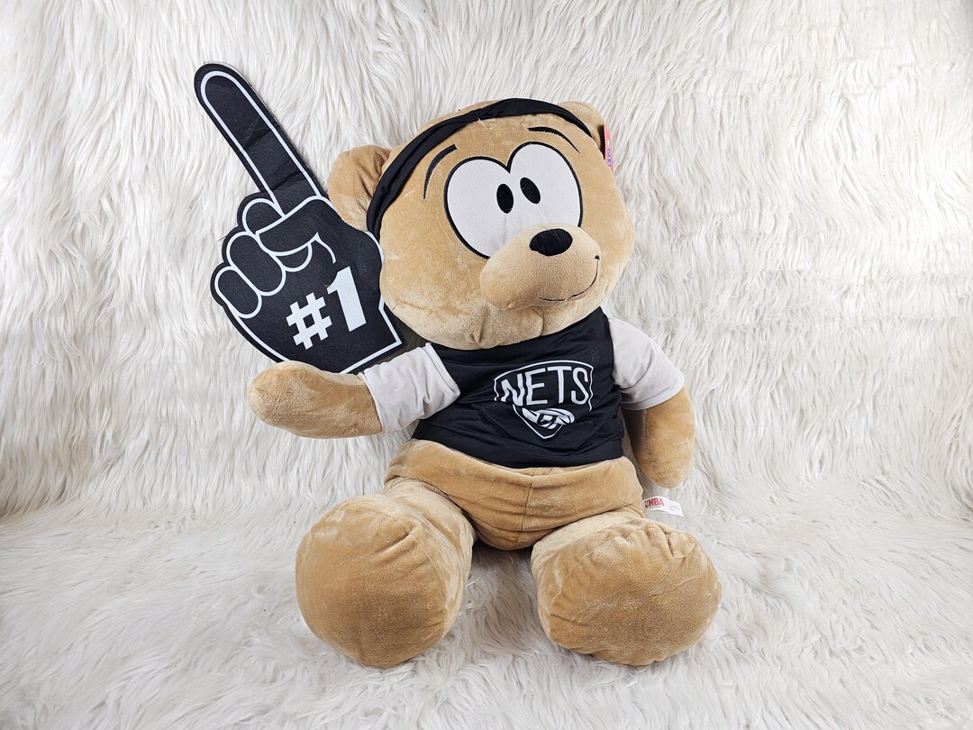 Jumbo Huge 36in Brooklyn Nets NBA Store Bear Stuffed Animal Plush Tag ...