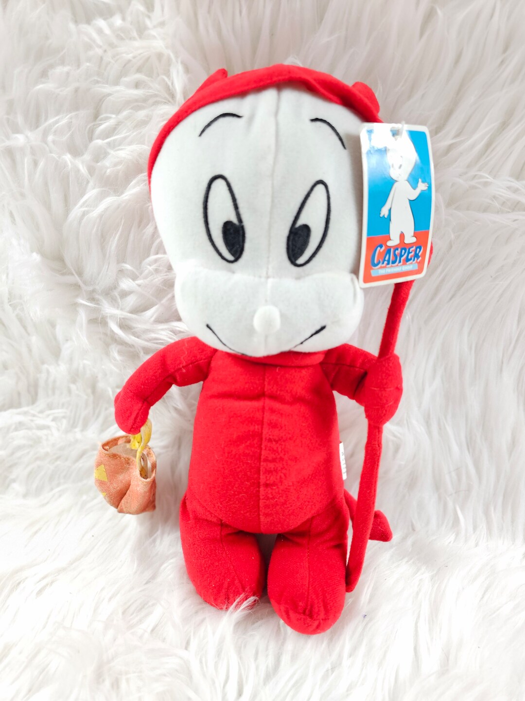 NWT 2004 Casper Friendly Ghost Devil Halloween Costume Pumpkin Plush 14 ...