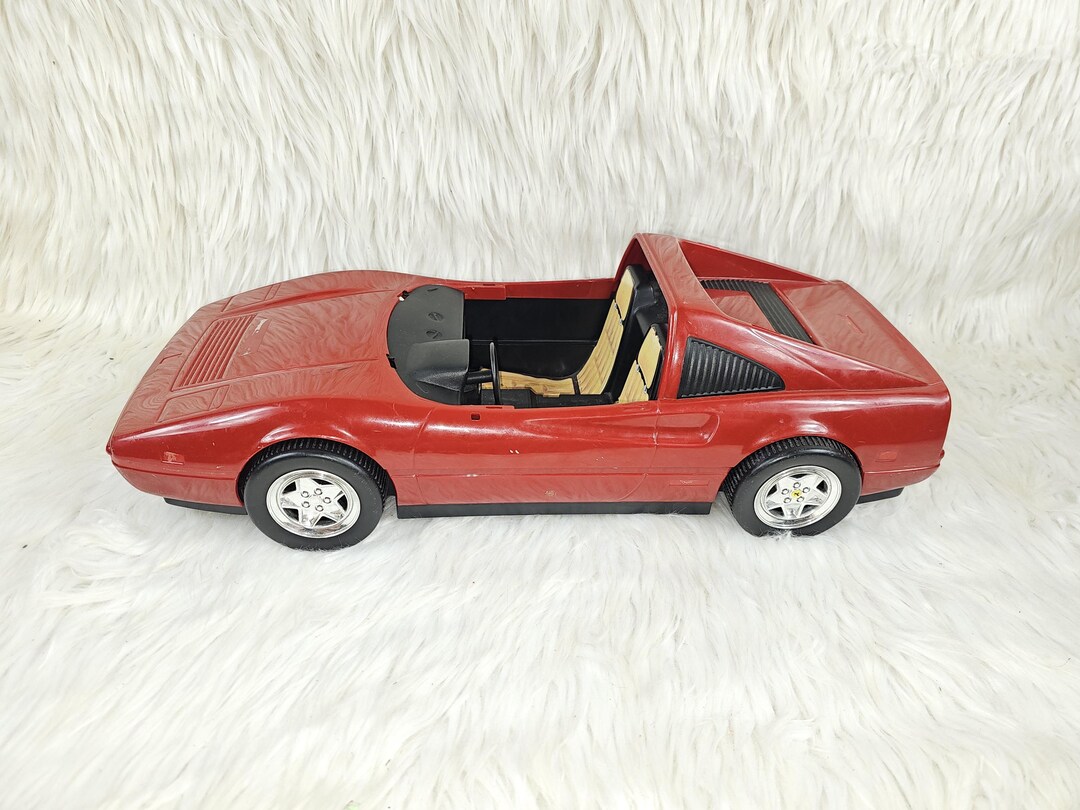 Vintage 21 Inch Red Hot 1986 Barbie Red Ferrari Convertible by Mattel ...