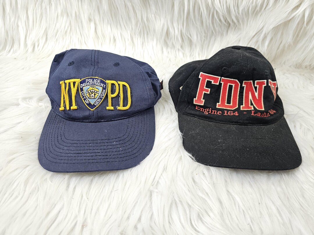 2 Super Rare NYPD/FDNY 9-11-01 Engine 164 - Ladder 84 Vintage Hats Caps ...
