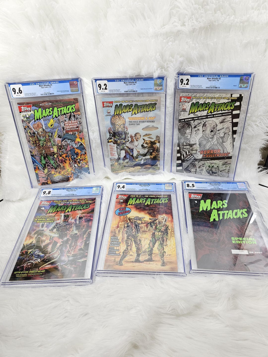 6 Rare Vintage Mint Mars Attacks 1-5 CGC Comic Book + Special Edition ...