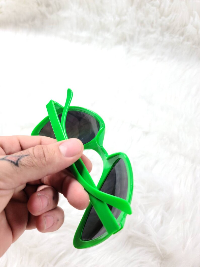 New Alien Green and Silver Festival Fashion Sunglasses Shades - Etsy