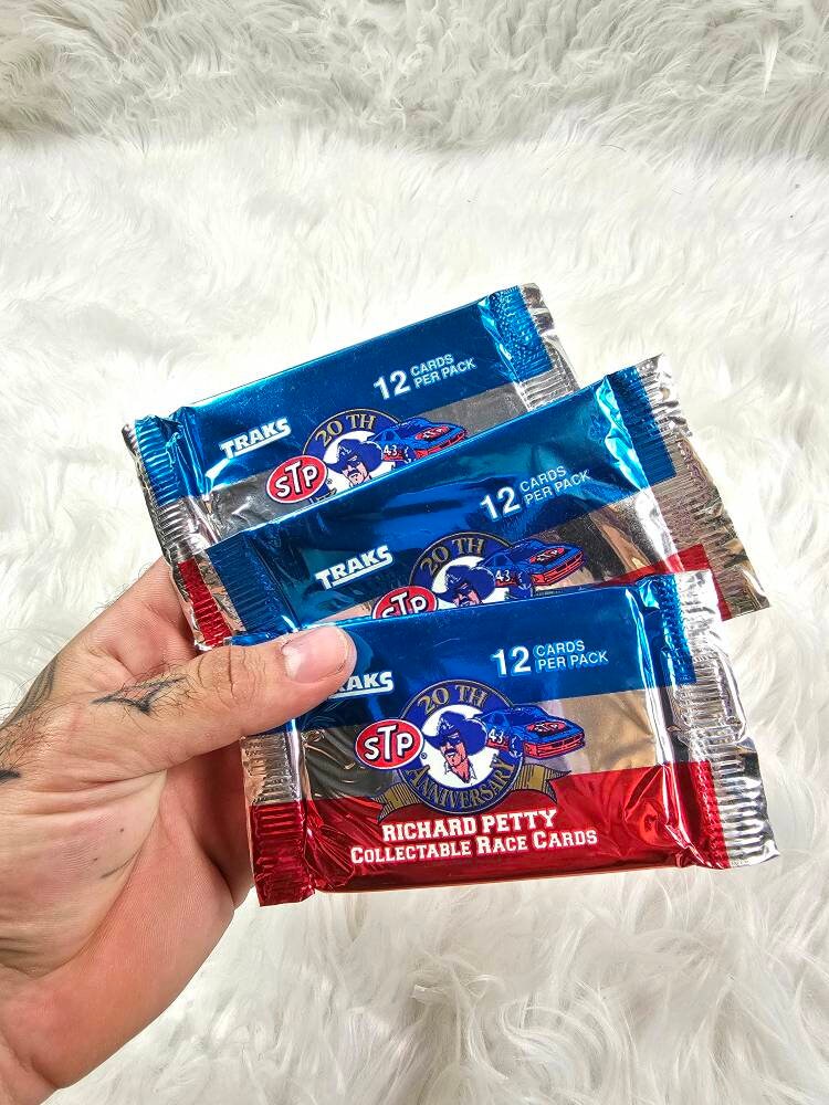 Traks 91 STP Richard Petty Collectable Race Cards Factory Sealed 3 Pack ...