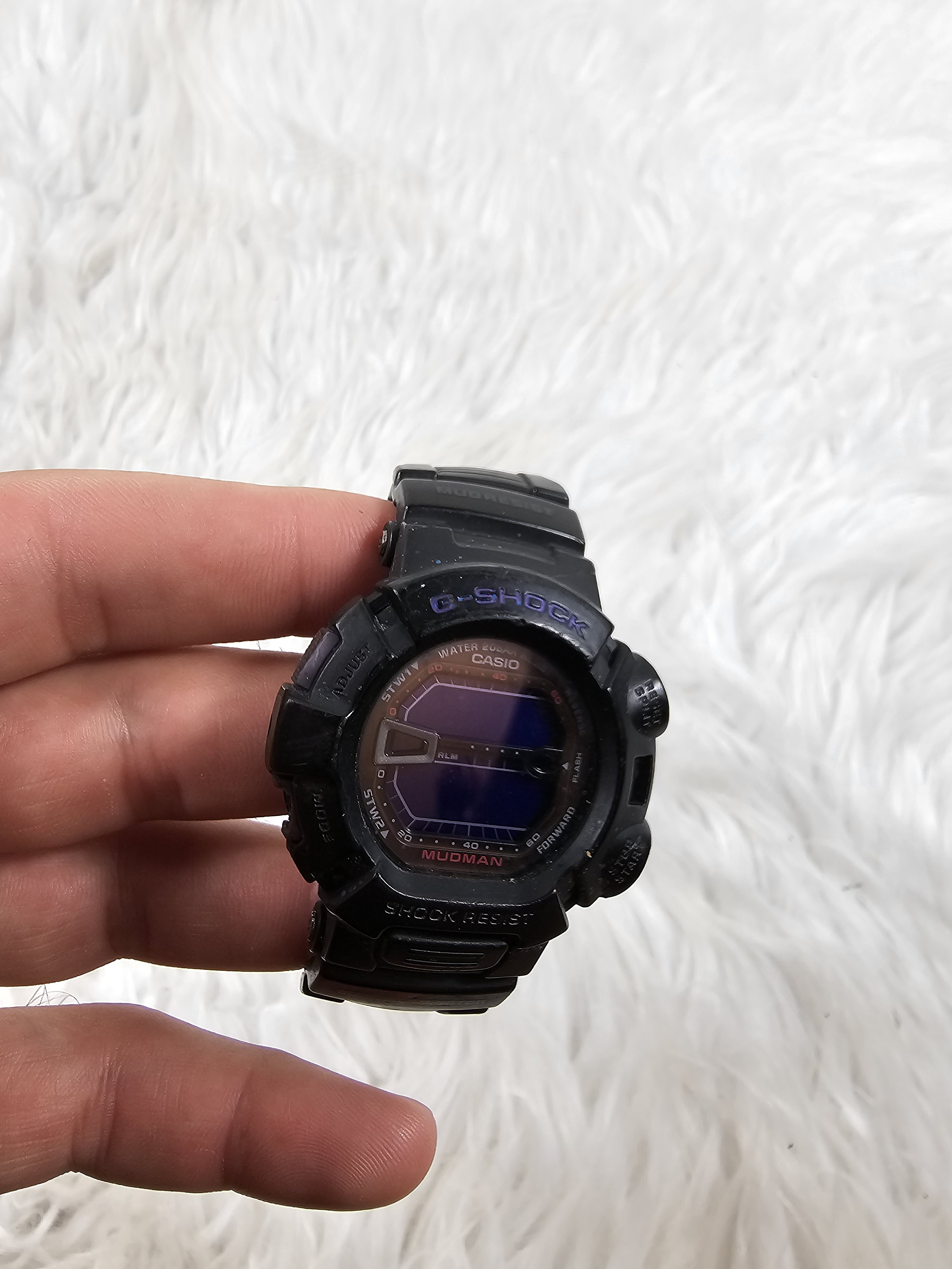 Casio G-shock MUDMAN Black Purple Digital G-9000BP Rare Mens Watch ...