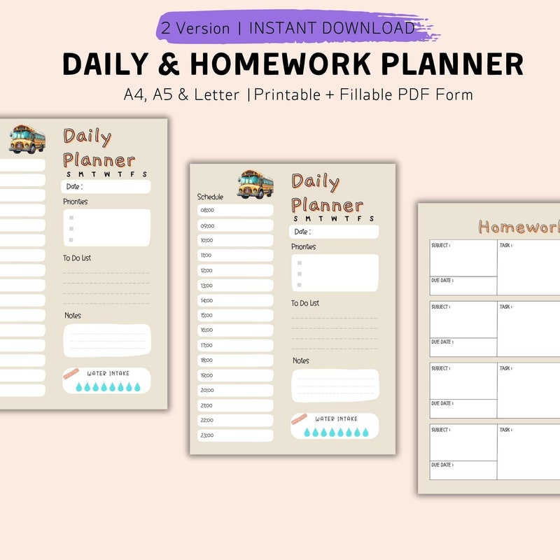 Homework Organizer - Etsy