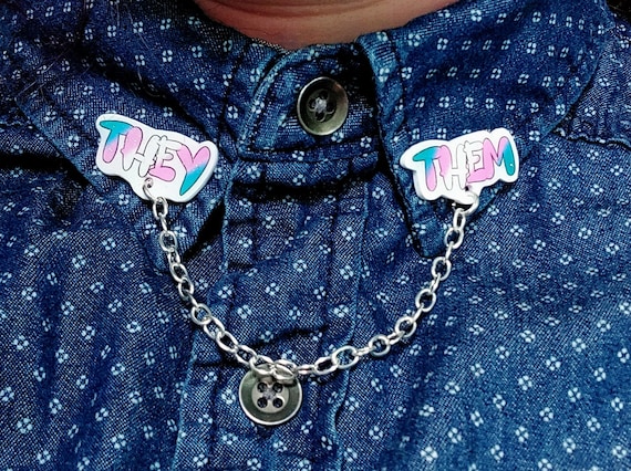 Mix and Match Pronoun Lapel Pins - Etsy