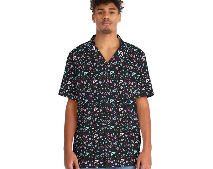 Clowncore Arcade Pattern Primary Colors Button-up Button-down Shirt ...