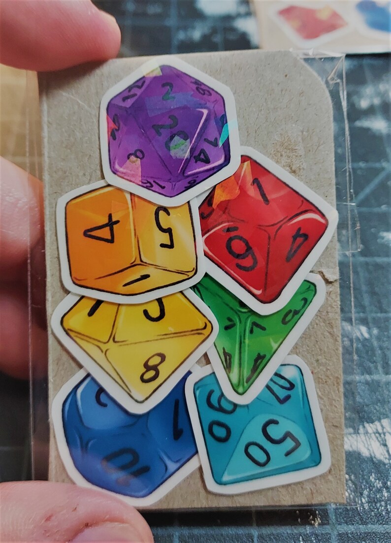 Tiny Dice Sticker Set - Etsy