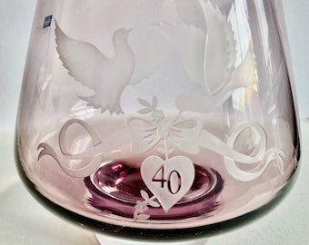 40th Wedding Anniversary Vase - Etsy UK