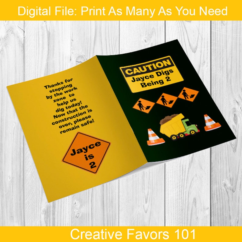 Construction Theme Party Favor Package Construction Bubble - Etsy