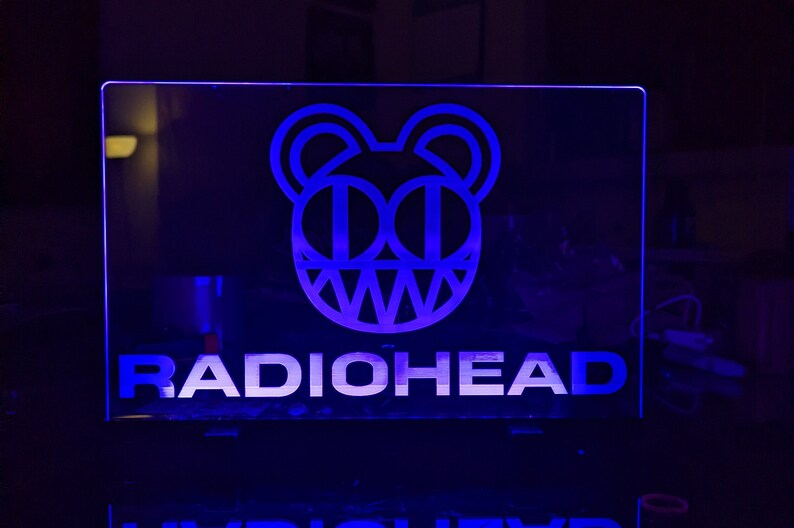 Radiohead Group Color Changing LED Edge Lit Light Custom Laser Etched ...
