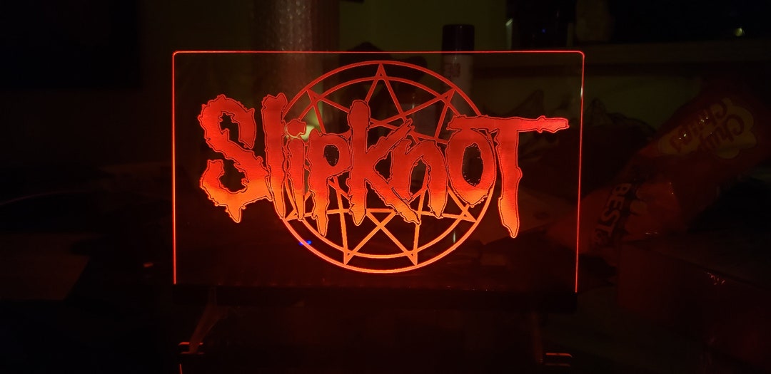 Slipknot Band Color Changing LED Edge Lit Light Custom Laser Etched ...