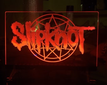 Slipknot Band Color Changing LED Edge Lit Light Custom Laser - Etsy