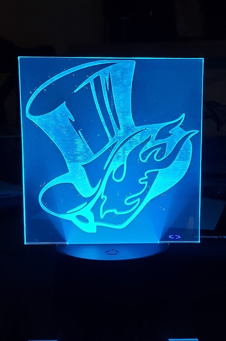 Persona 5 Phantom Theives Custom Engraved Edgelit LED Color Changing ...