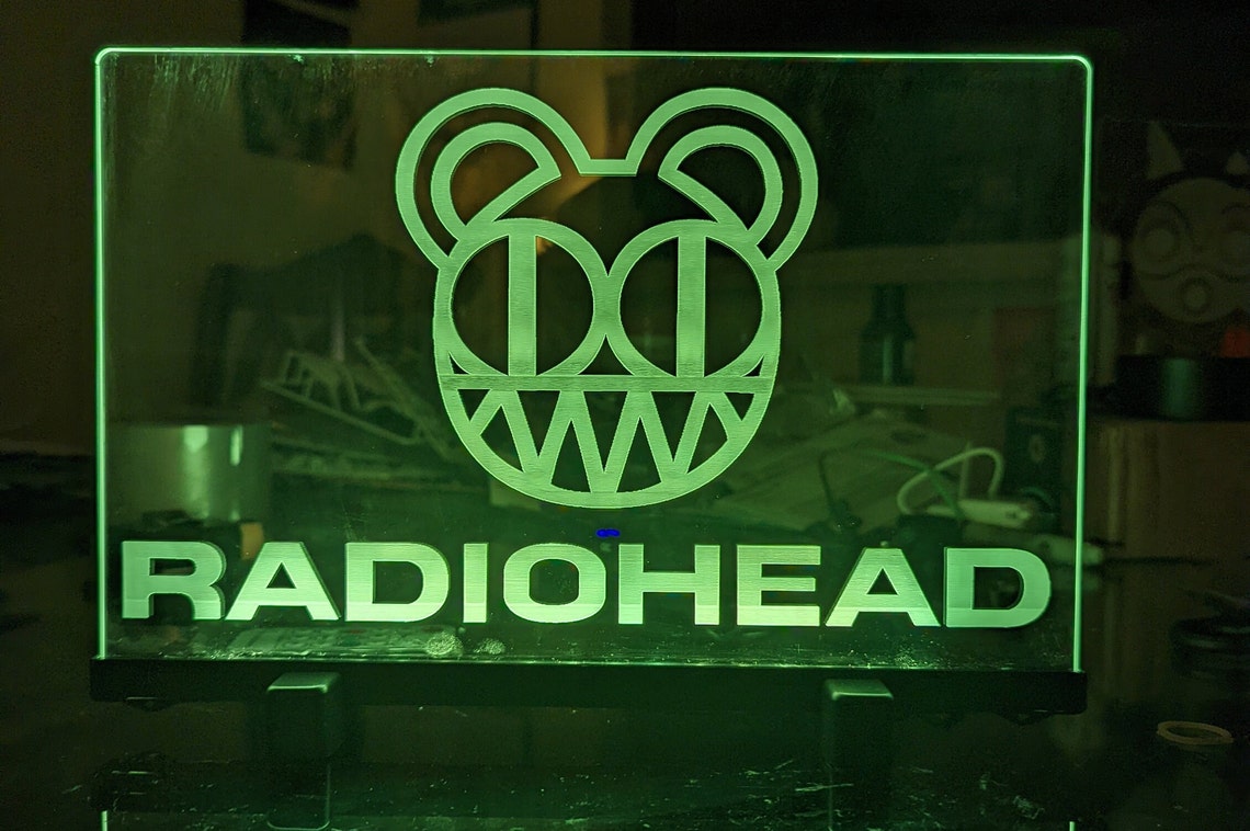 Radiohead Group Color Changing LED Edge Lit Light Custom Laser Etched ...
