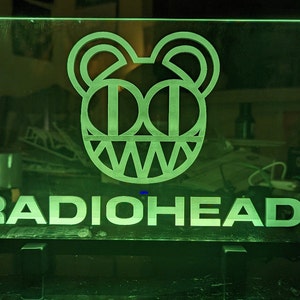 Radiohead Group Color Changing LED Edge Lit Light Custom Laser Etched ...