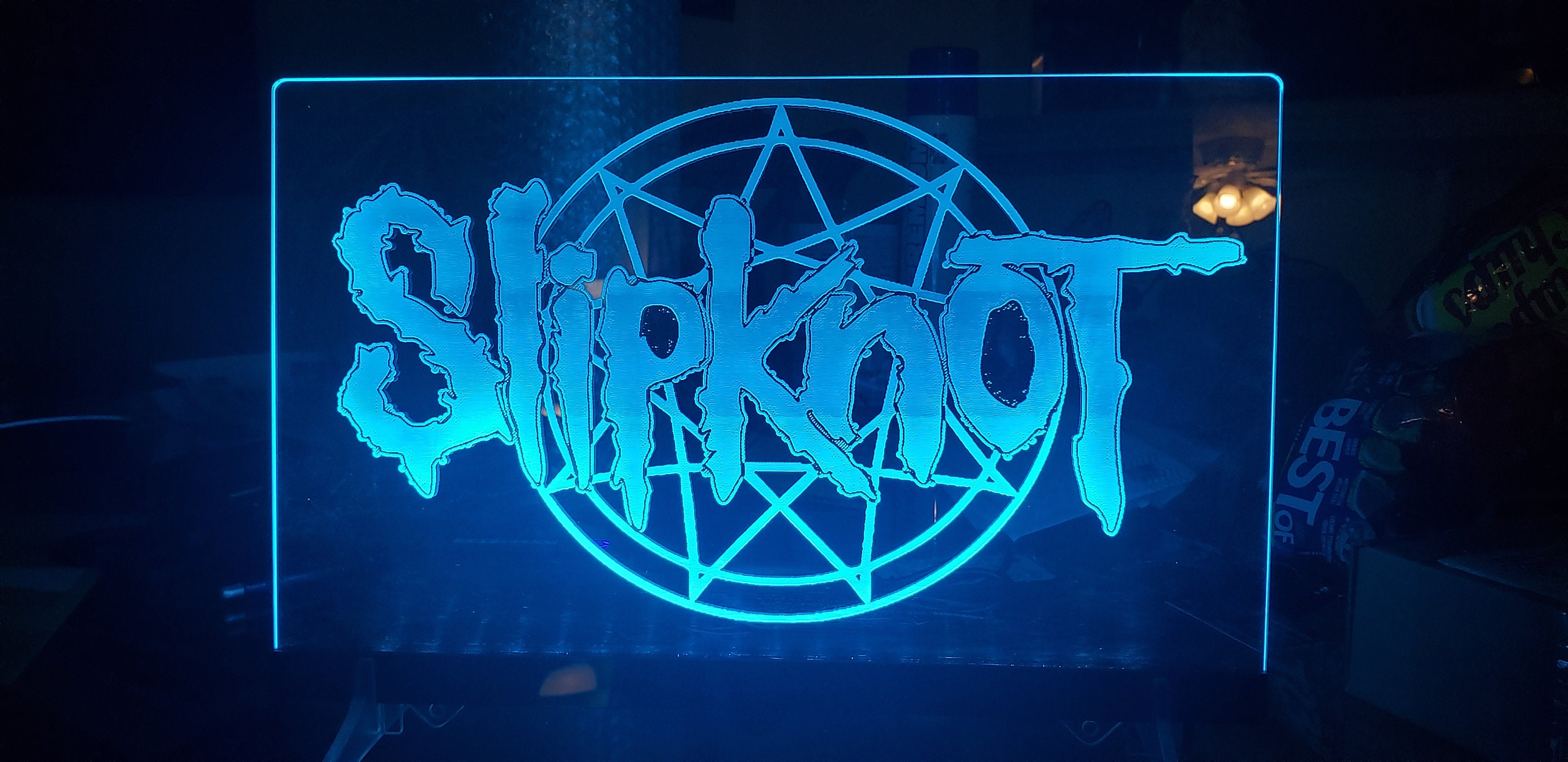 Slipknot Band Color Changing LED Edge Lit Light Custom Laser Etched ...