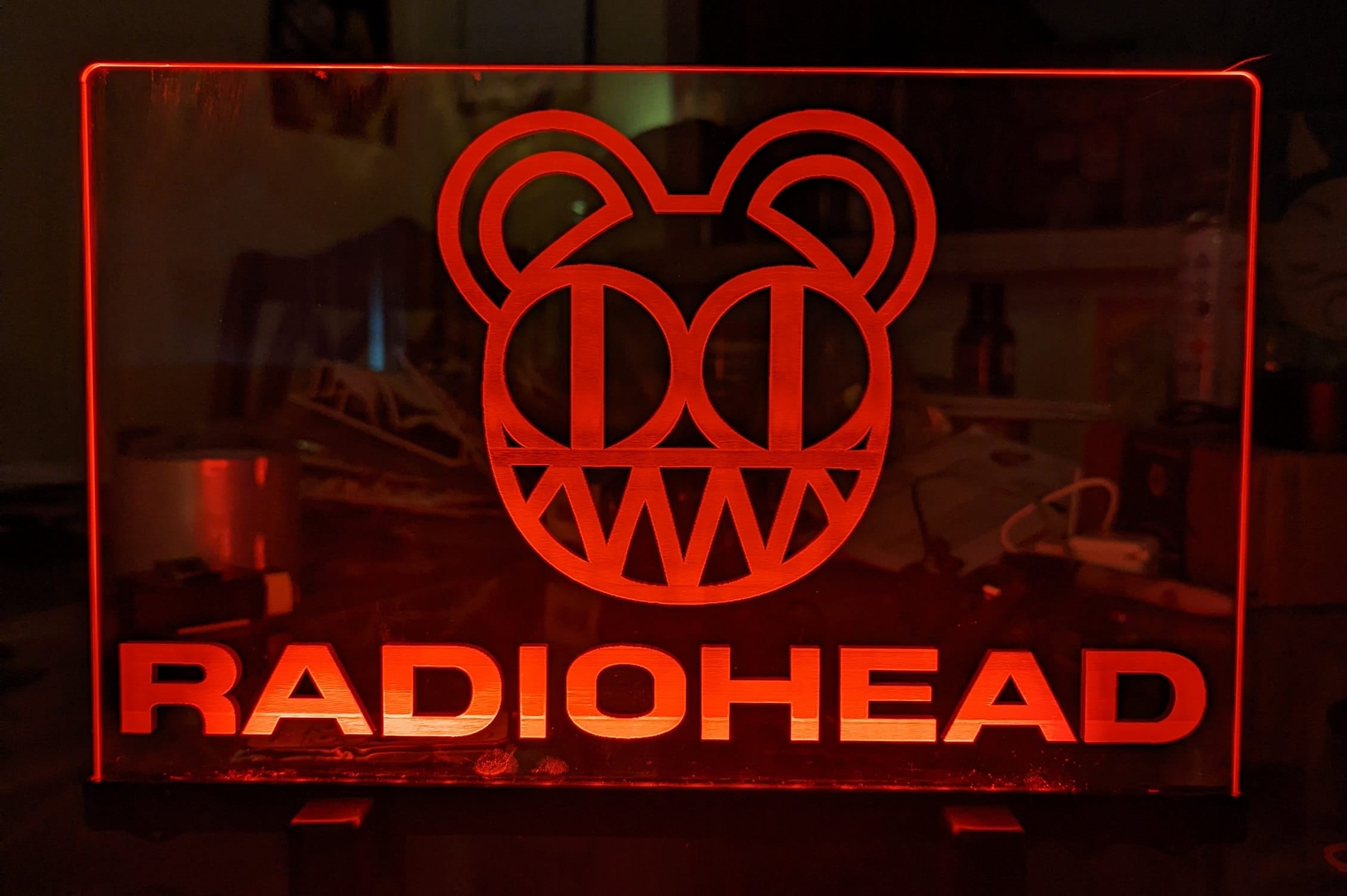 Radiohead Group Color Changing LED Edge Lit Light Custom Laser Etched ...