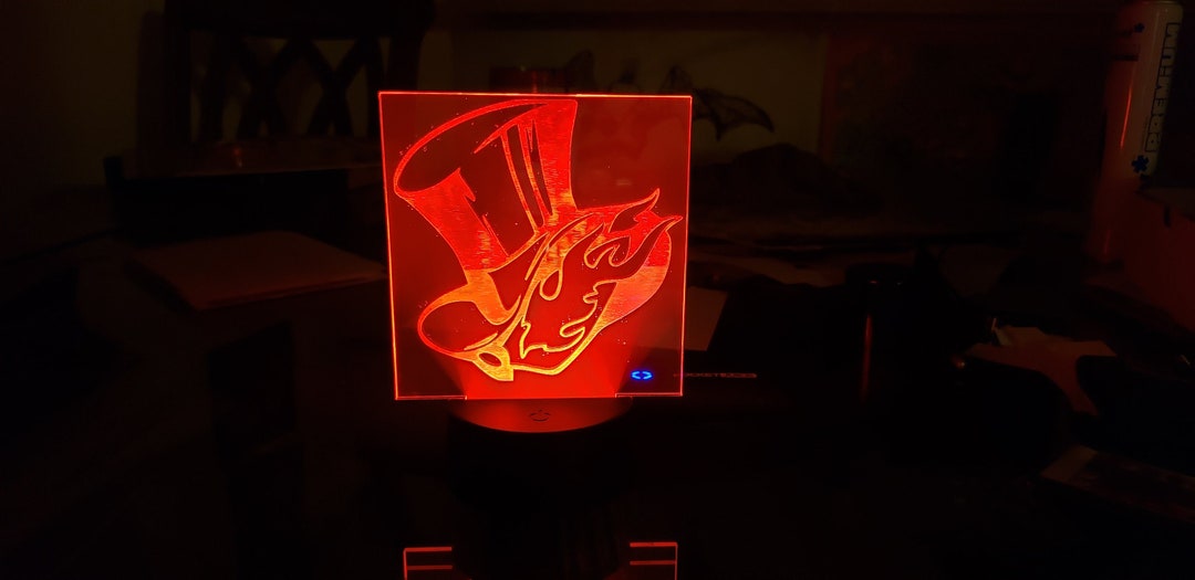 Persona 5 Phantom Theives Custom Engraved Edgelit LED Color Changing ...