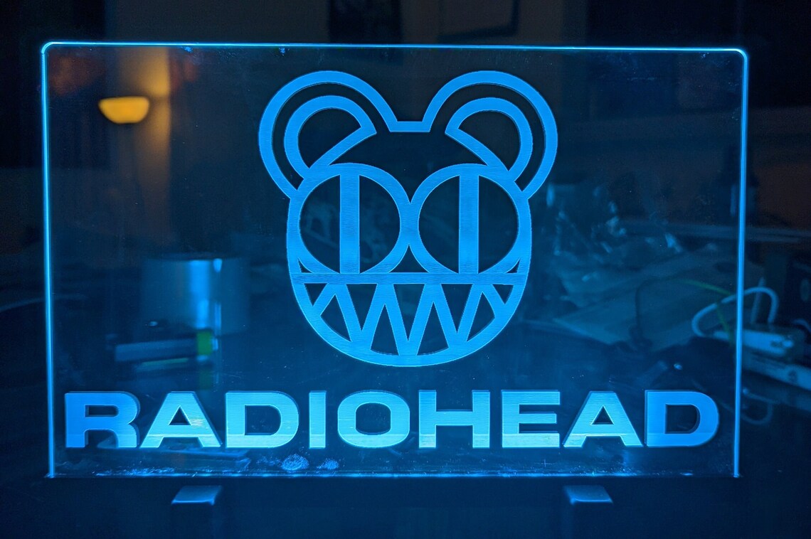 Radiohead Group Color Changing LED Edge Lit Light Custom Laser Etched ...