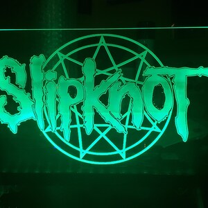 Slipknot Band Color Changing LED Edge Lit Light Custom Laser Etched ...