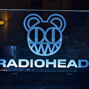 Radiohead Group Color Changing LED Edge Lit Light Custom Laser Etched ...
