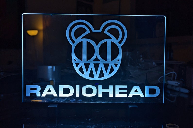 Radiohead Group Color Changing LED Edge Lit Light Custom Laser Etched ...