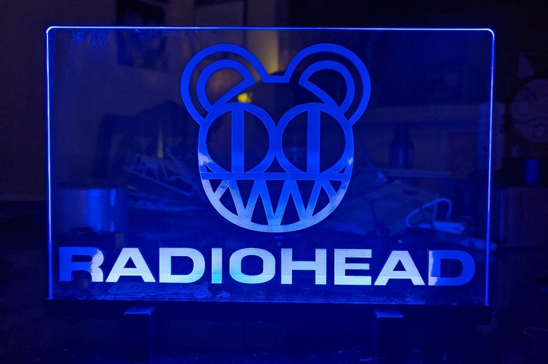 Radiohead Group Color Changing LED Edge Lit Light Custom Laser Etched ...