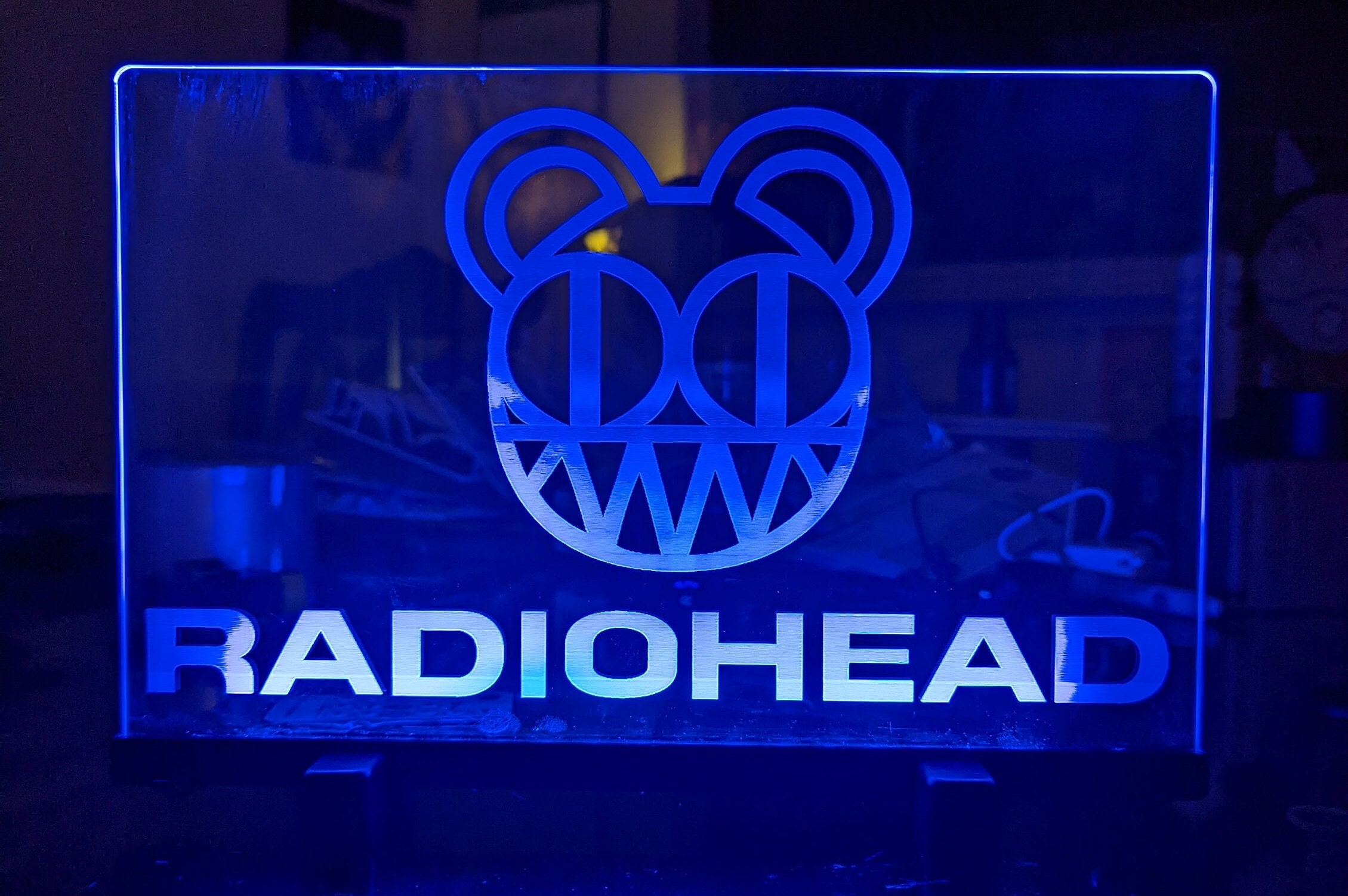 Radiohead Group Color Changing LED Edge Lit Light Custom Laser Etched ...