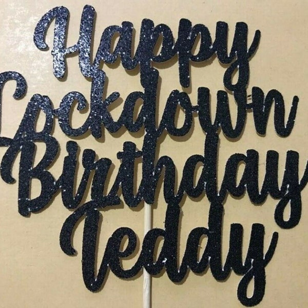 Happy Lockdown Birthday Cake Topper - Etsy
