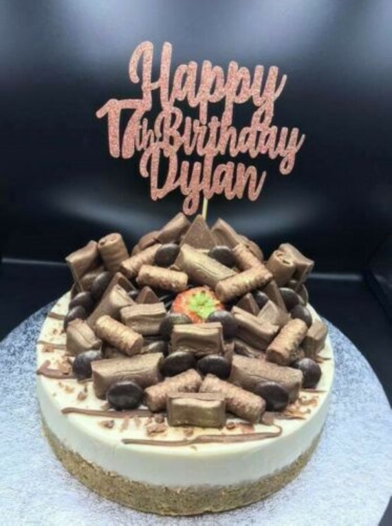 Personalised 17th Birthday Cake Topper Happy 17th Birthday | Etsy