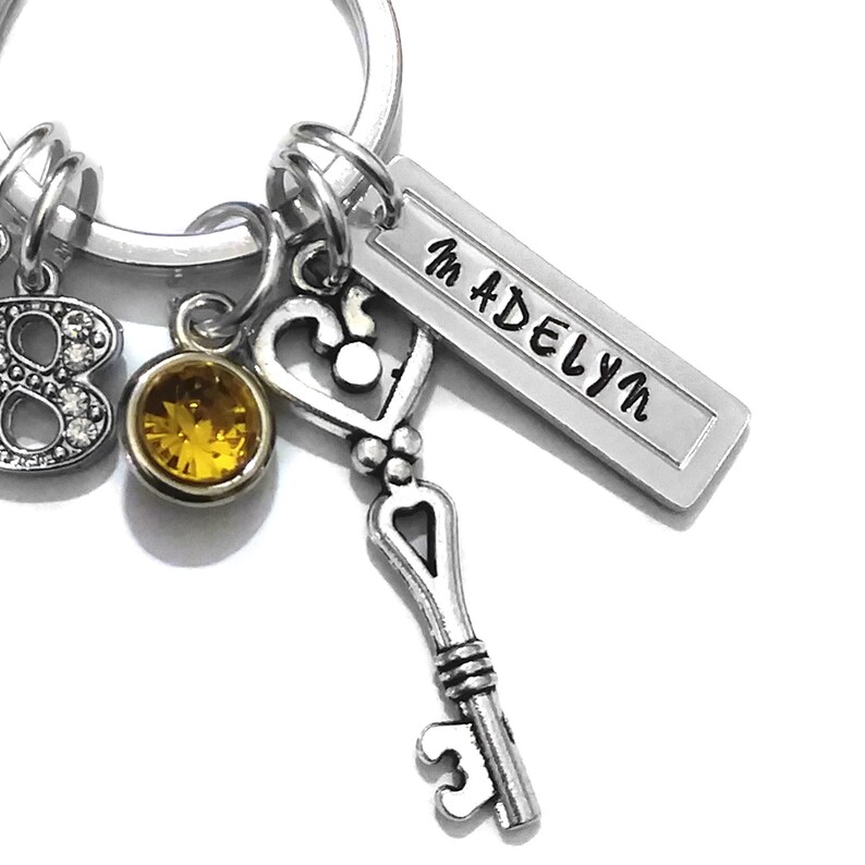 18th Birthday Key Chain Personalized Name and Key New Car - Etsy