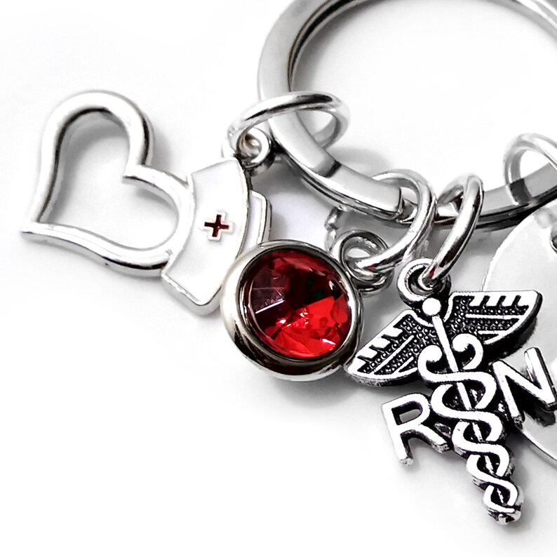 Registered Nurse Keychain Personalized Student Hand Stamped | Etsy