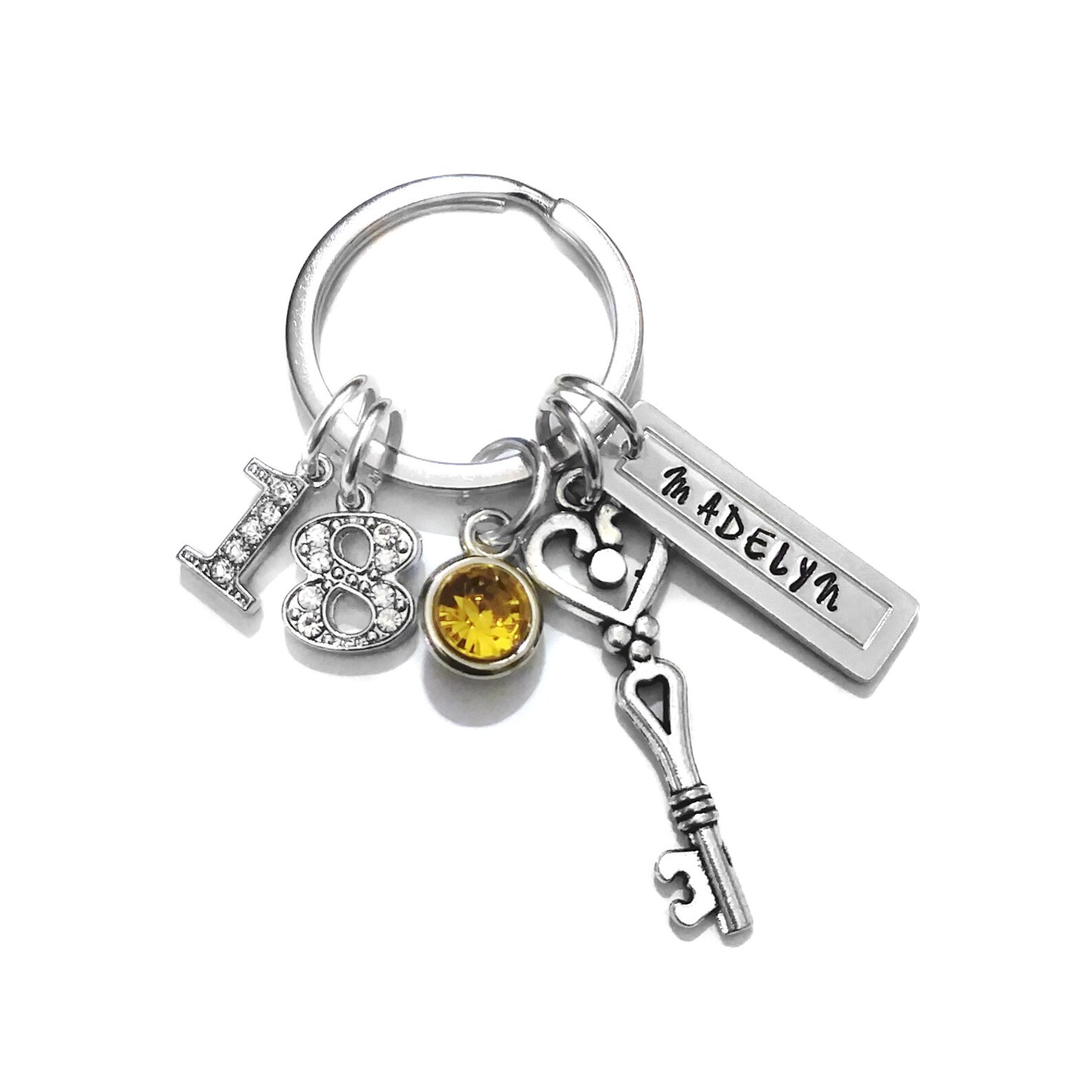 18th Birthday Key Chain Personalized Name and Key New Car - Etsy