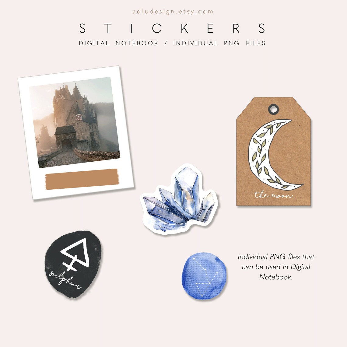 A4 Mystical Stickers for Journals and Planners Magical Theme - Etsy