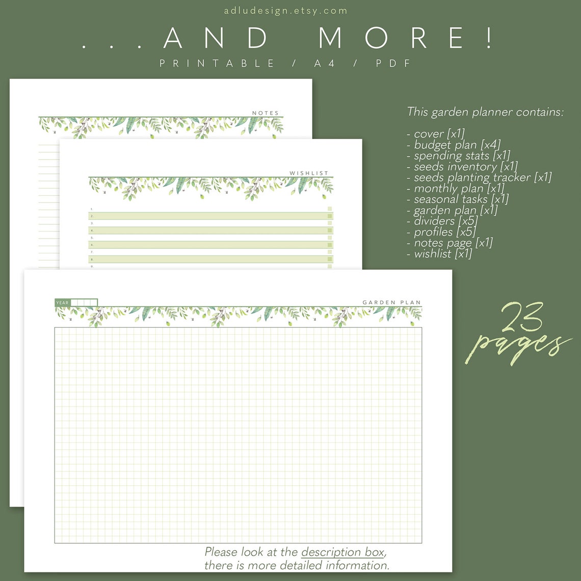 Garden Planner Printable Gardening Organizer Garden - Etsy