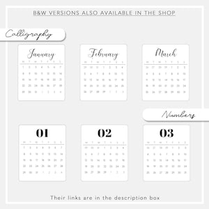 2024 Monthly Calendar Stickers Printable for Journals and Planners ...