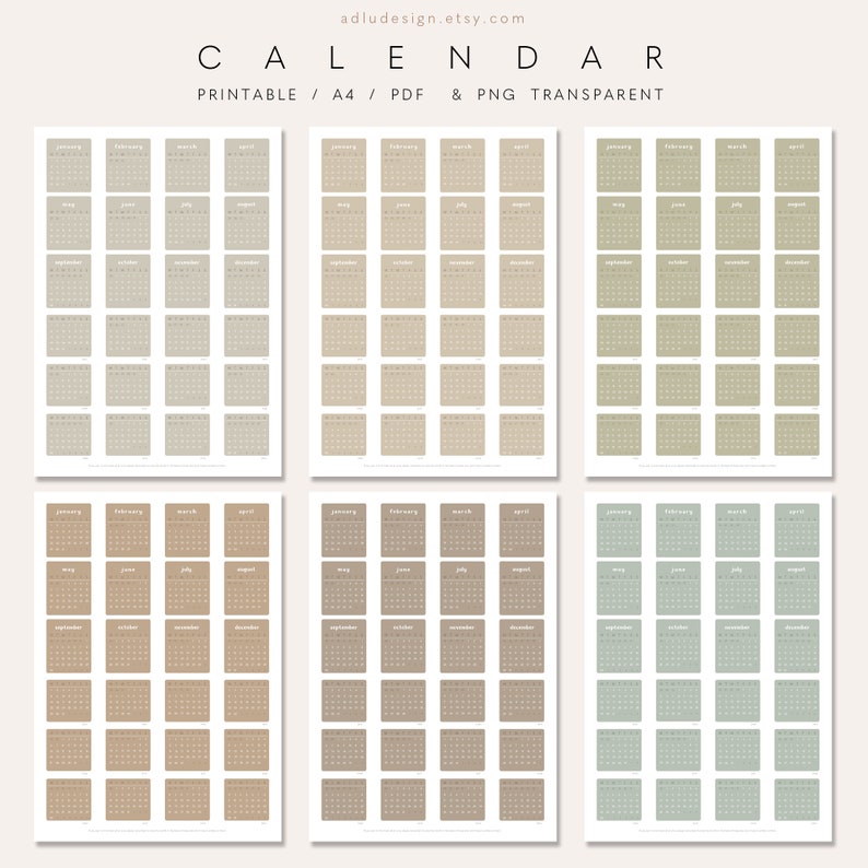2024 Monthly Calendar Stickers Printable for Journals and Planners ...