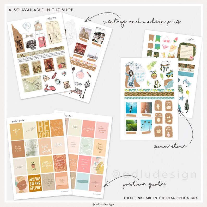 A4 Mystical Stickers for Journals and Planners Magical Theme - Etsy