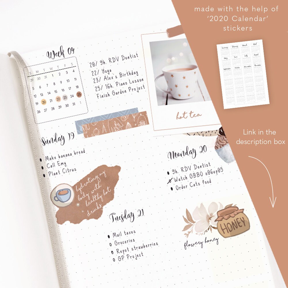 A4 Cozy Winter Stickers for Journals and Planners, Hygge, Christmas ...