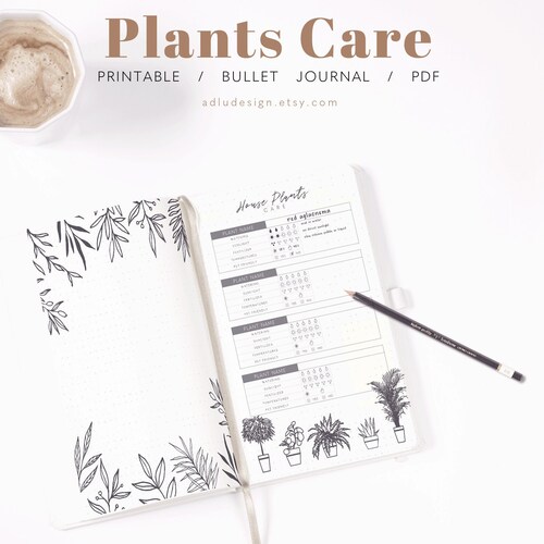 Houseplants Care Printable for Journals Gardening Care - Etsy